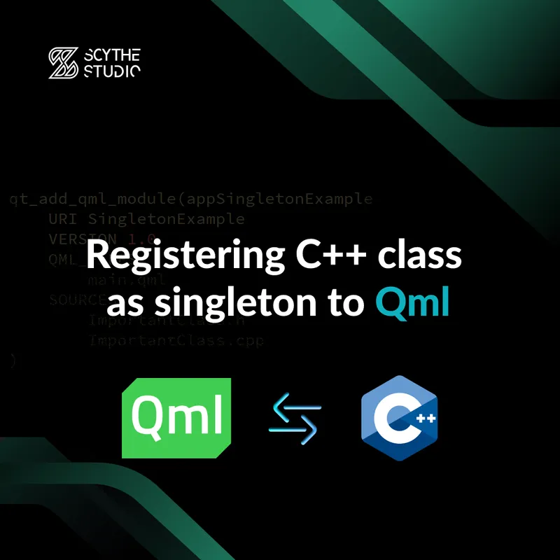 How to integrate C++ and QML? Registering C++ class as a singleton to QML - Somco Software